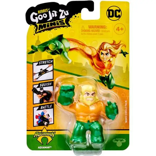 Heroes of Goo Jit Zu DC MINIS Aquaman Figure Gold Armor Moose Toys - ToyWiz