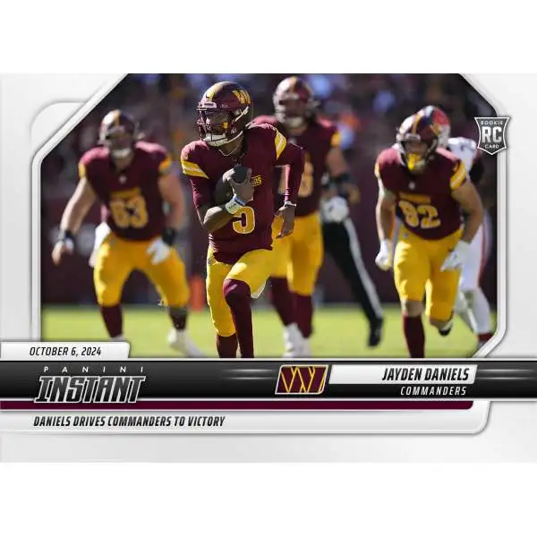 NFL Washington Commanders 2024 Instant Captains Football Single Card Jayden Daniels CAP-30 ...