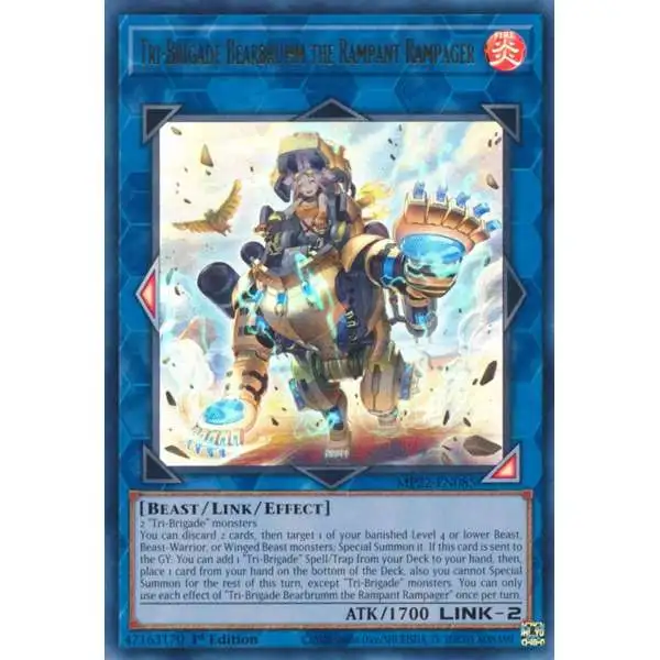 YuGiOh 2022 Tin of the Pharaohs Gods Single Card Prismatic Secret Rare Tri-Brigade Kitt MP22 ...