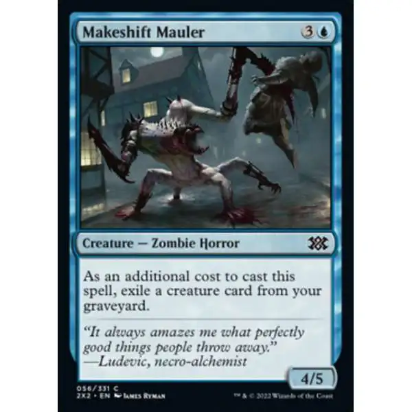 Magic The Gathering Trading Card Game Double Masters 2022 Single Card Common Makeshift Mauler 56 ...