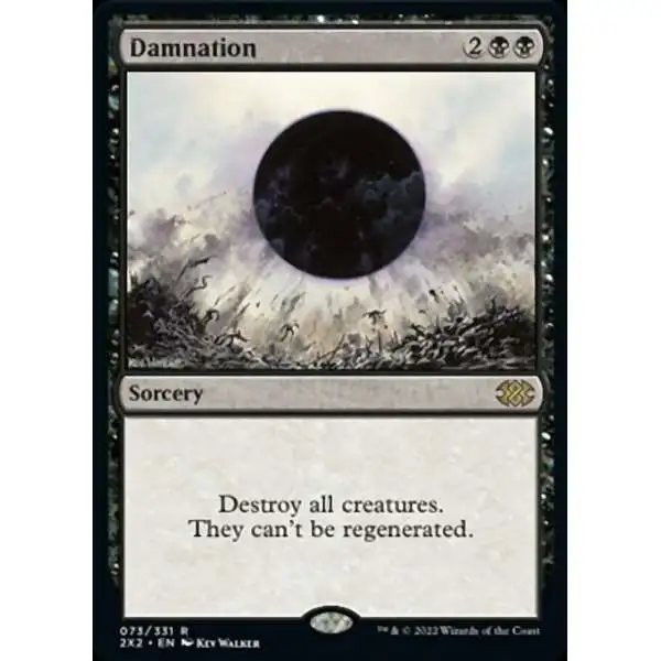 Magic The Gathering Trading Card Game Double Masters 2022 Single Card Rare Damnation 437 Etched ...