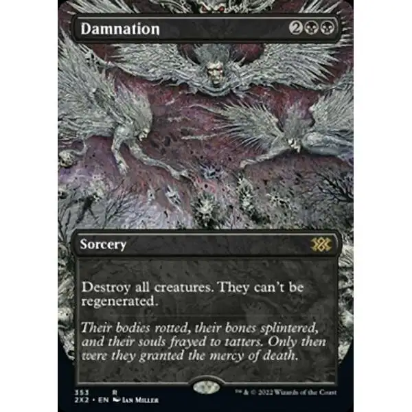 Magic The Gathering Trading Card Game Double Masters 2022 Single Card Rare Damnation 353 ...