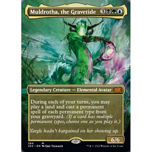 Magic The Gathering Trading Card Game Double Masters 2022 Single Card Mythic Rare Muldrotha, the ...
