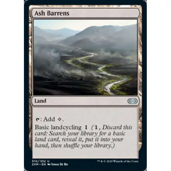Magic The Gathering Double Masters Single Card Uncommon Ash Barrens 310 ...