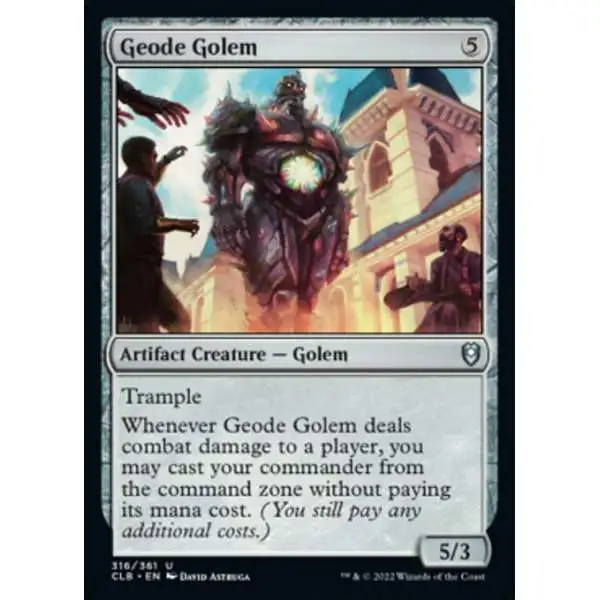 Magic The Gathering Commander Masters Single Card Uncommon Geode Golem ...