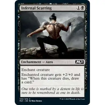 Magic The Gathering 2021 Core Set Single Card Common Infernal Scarring ...