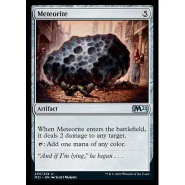 Magic The Gathering 2021 Core Set Single Card Uncommon Meteorite 233 ...