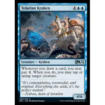 Magic The Gathering 2021 Core Set Single Card Uncommon Tolarian Kraken 80 Foil - ToyWiz