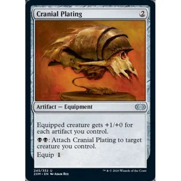 Magic The Gathering Double Masters Single Card Uncommon Cranial Plating ...