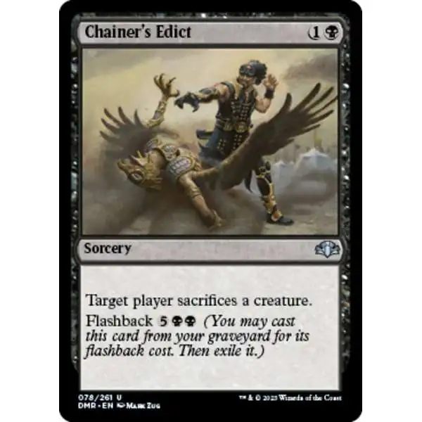 Magic The Gathering Dominaria Remastered Single Card Uncommon Chainers Edict 300 Old-Frame FOIL ...