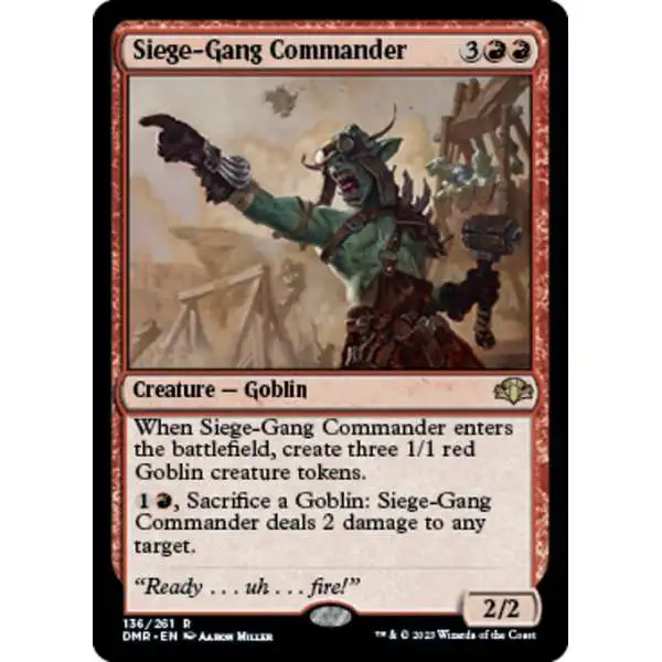 Magic The Gathering Dominaria Remastered Single Card Rare Siege-Gang ...