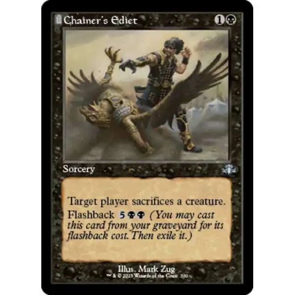 Magic The Gathering Dominaria Remastered Single Card Uncommon Chainers Edict 300 Old-Frame FOIL ...