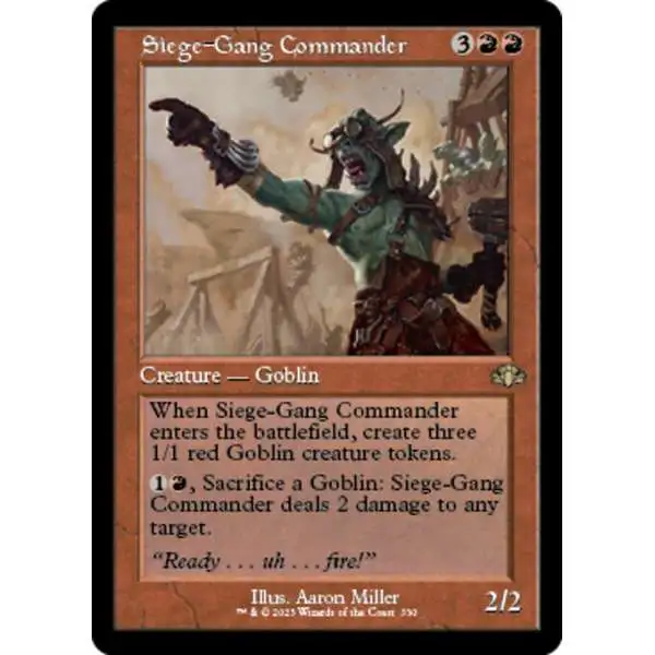 Magic The Gathering Dominaria Remastered Single Card Rare Siege-Gang ...