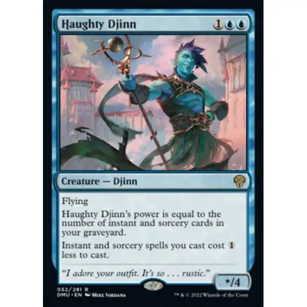 Magic The Gathering Dominaria United Single Card Rare Haughty Djinn 394 ...
