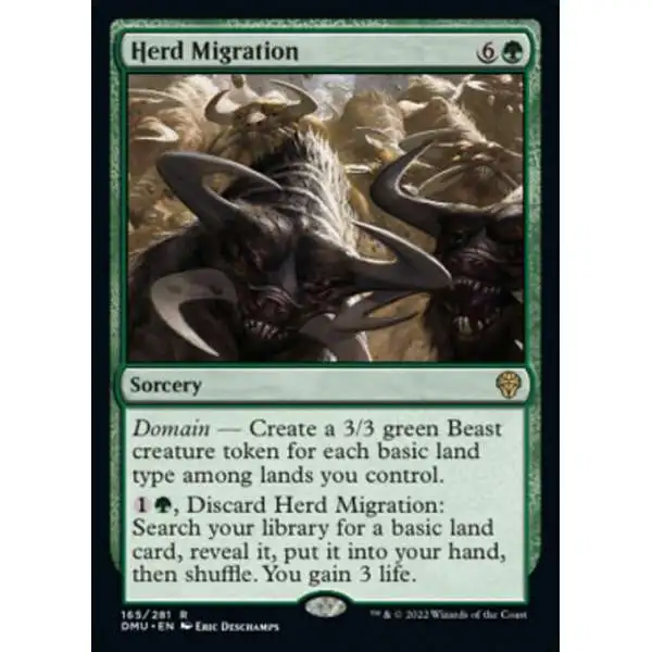Magic The Gathering Dominaria United Single Card Rare Herd Migration ...