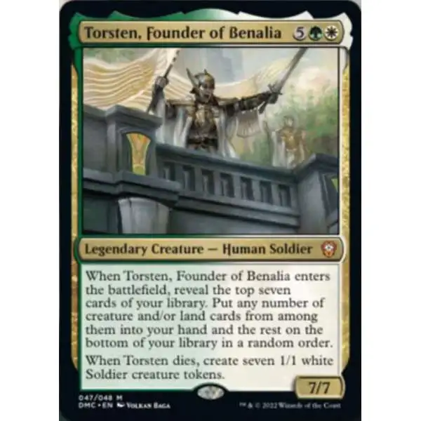 Magic The Gathering Dominaria United Commander Single Card Mythic Rare Torsten, Founder of ...