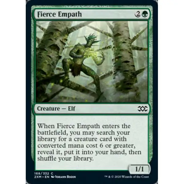 Magic The Gathering Double Masters Single Card Common Fierce Empath 168 ...