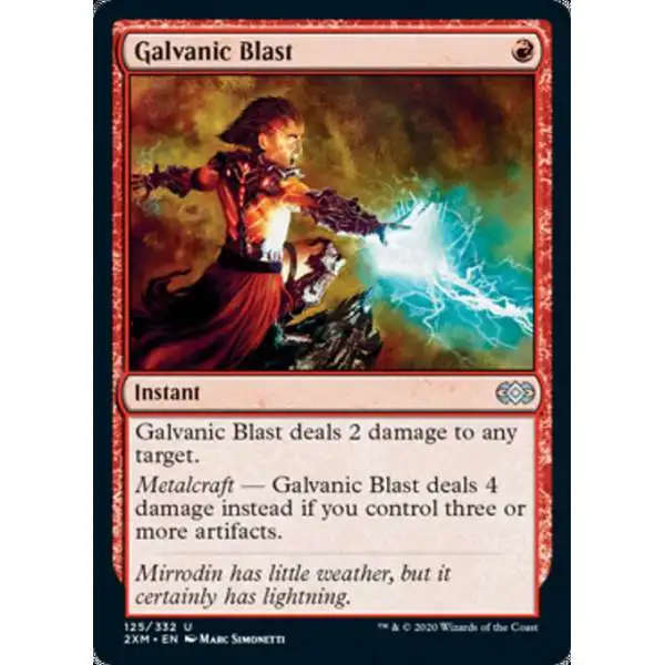Magic The Gathering Double Masters Single Card Uncommon Galvanic Blast ...