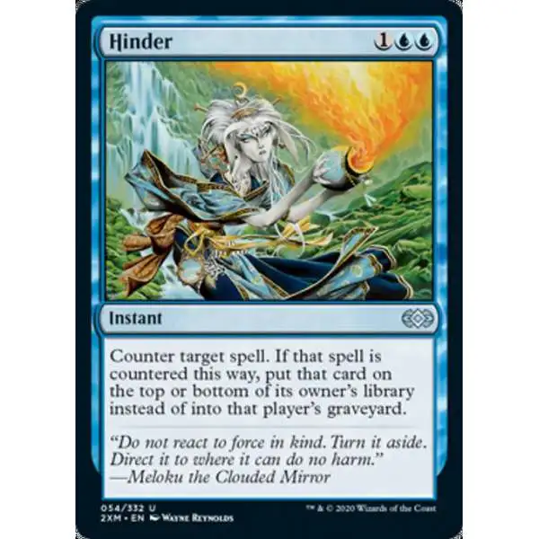 Magic The Gathering Double Masters Single Card Uncommon Hinder 54 Foil ...