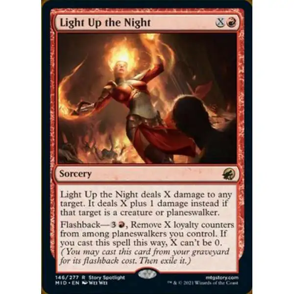 Magic The Gathering Trading Card Game Innistrad Midnight Hunt Single Card Rare Light Up the ...