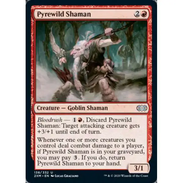 Magic The Gathering Double Masters Single Card Uncommon Pyrewild Shaman ...