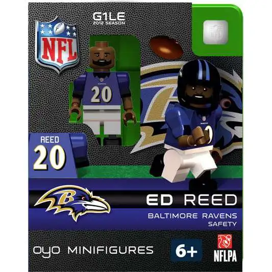 NFL Baltimore Ravens NFL Super Bowl XLVII Ed Reed Minifigure OYO - ToyWiz