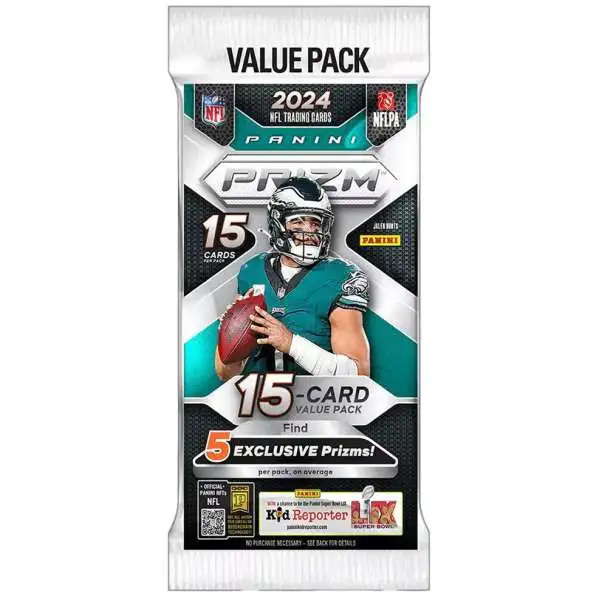 NFL Panini 2024 Prizm Football Trading Card BLASTER Pack 4 Cards - ToyWiz