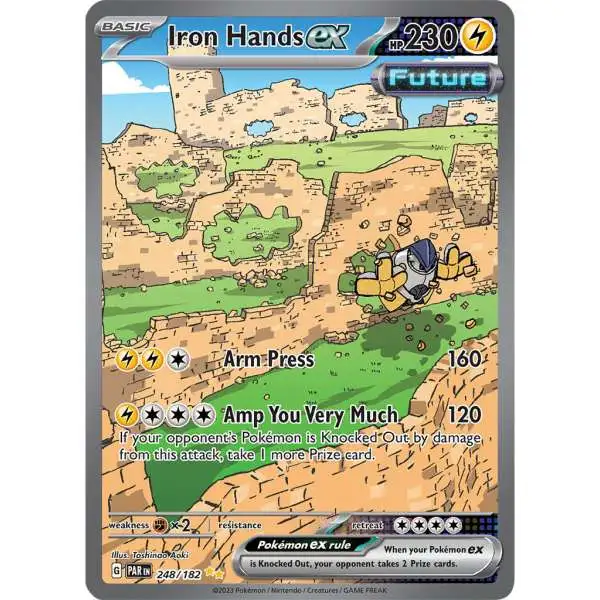 Pokemon Trading Card Game Paradox Rift Single Card Double Rare Iron Hands ex 70 - ToyWiz