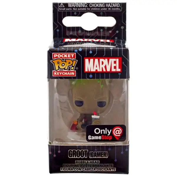Funko Marvel Pocket POP Groot Exclusive Keychain Gamer - ToyWiz