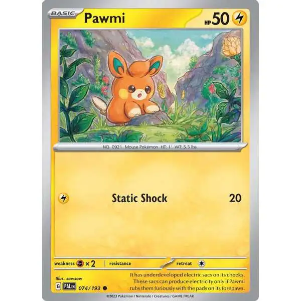 Pokemon Trading Card Game Paldean Fates Single Card Illustration Rare Pawmi 226 Illustration