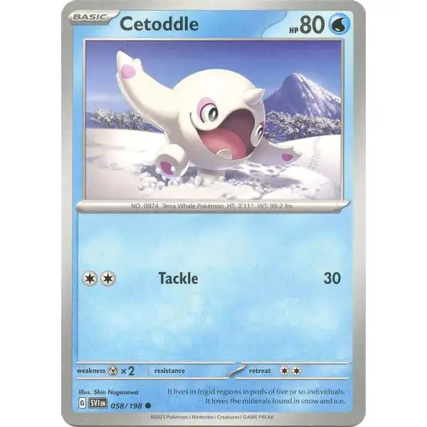 Pokemon Scarlet Violet Base Set Single Card Common Cetoddle 59 - ToyWiz