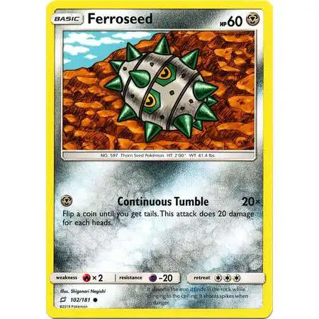 Pokemon Trading Card Game Sword Shield Base Set Single Card Common Ferroseed 130 - ToyWiz