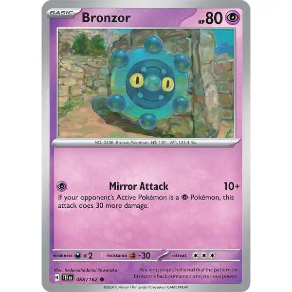 Pokemon Temporal Forces Single Card Illustration Rare Bronzor 170 - ToyWiz