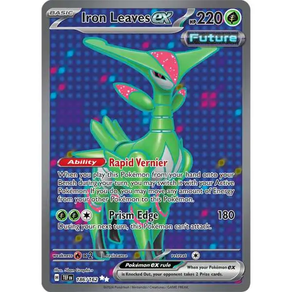 Pokemon Scarlet Violet Temporal Forces Single Card Double Rare Iron Leaves ex 25 - ToyWiz