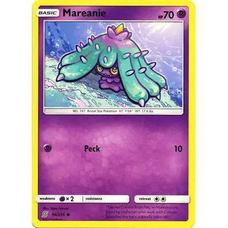 Pokemon Trading Card Game Sword Shield Silver Tempest Single Card Common Mareanie 114 - ToyWiz