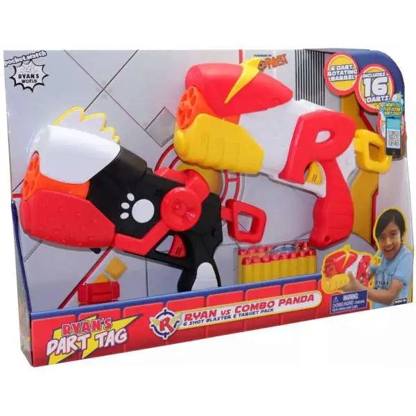 Ryans World Ryans Dart Tag Ryan vs Combo Panda 6 Shot Blaster Target ...