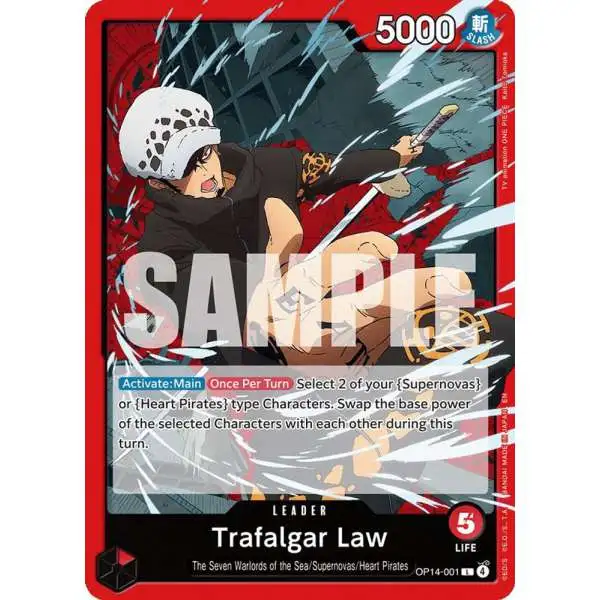 One Piece Trading Card Game The Azure Seas Seven Single Card Leader ...