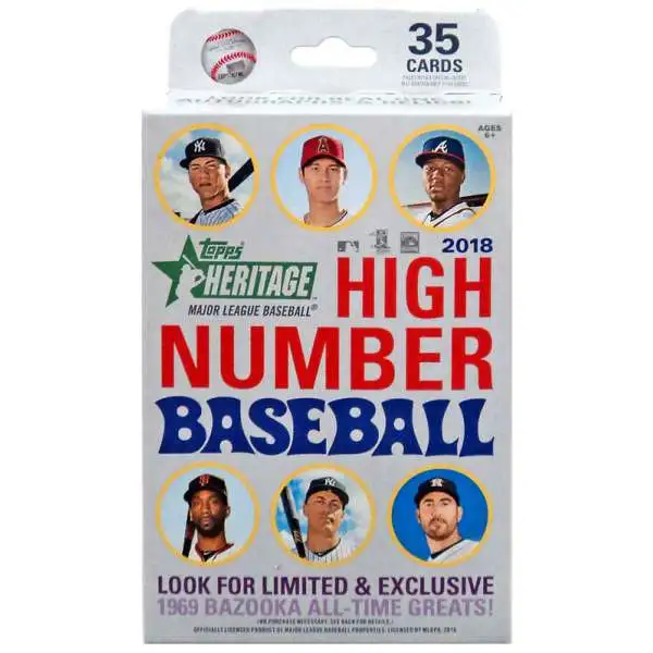 MLB Topps 2018 Heritage High Number Baseball Trading Card BLASTER Box 8 ...