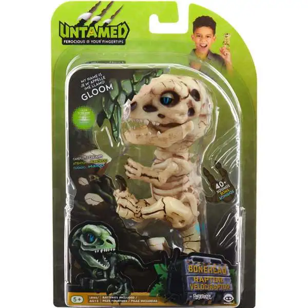 Fingerlings Untamed Dinosaur Tracker the T-Rex Figure Grey Green WowWee ...